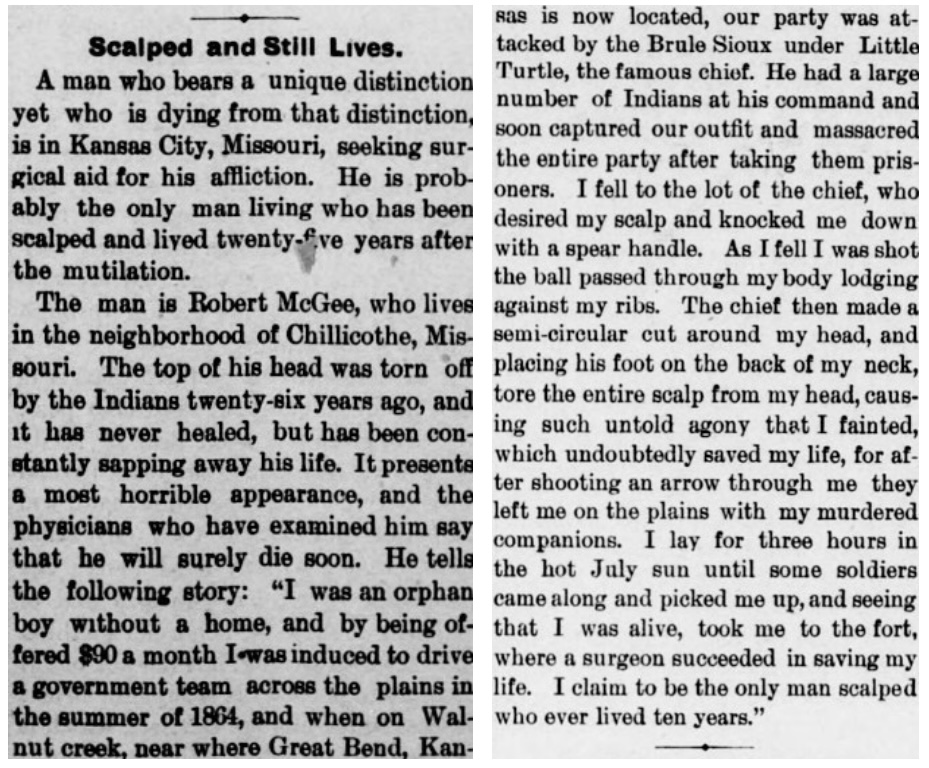 Robert McGee was Scalped as a Teenager by Indians Four Months Before Sand Creek – The Lost Sand ...
